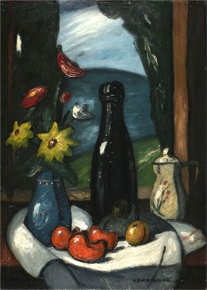 Louis Mathieu Verdilhan | Bottle and flowers | MutualArt