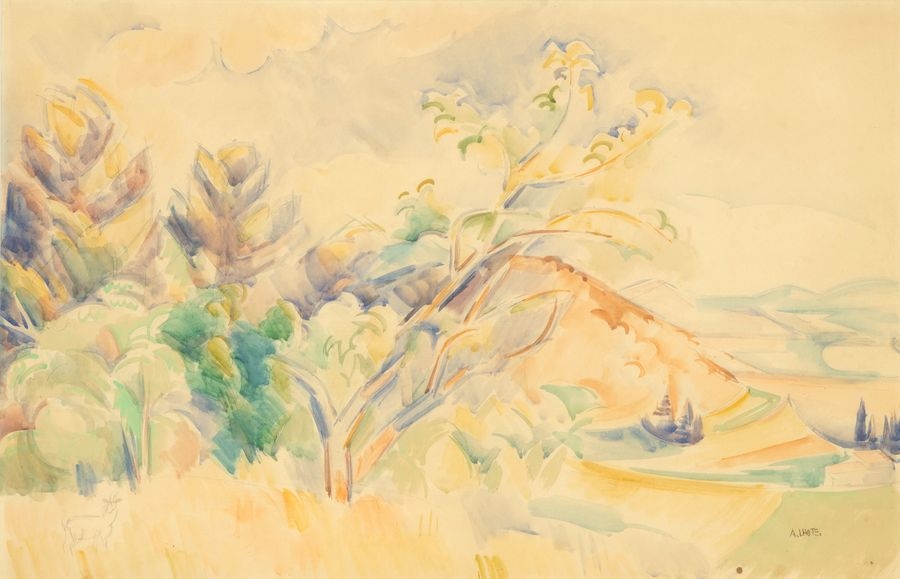 André Lhote | Rhone Valley landscape, circa 1930-35 | MutualArt