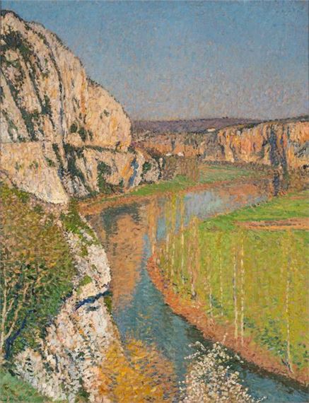 Henri-Jean Guillaume Martin | The curve of the Lot at the foot of the ...