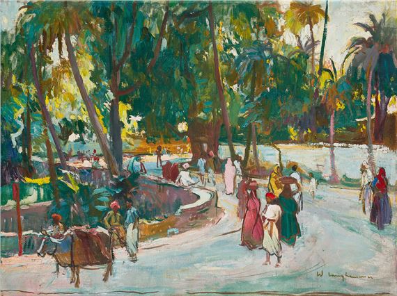 Walter Langhammer | Village Scene | MutualArt