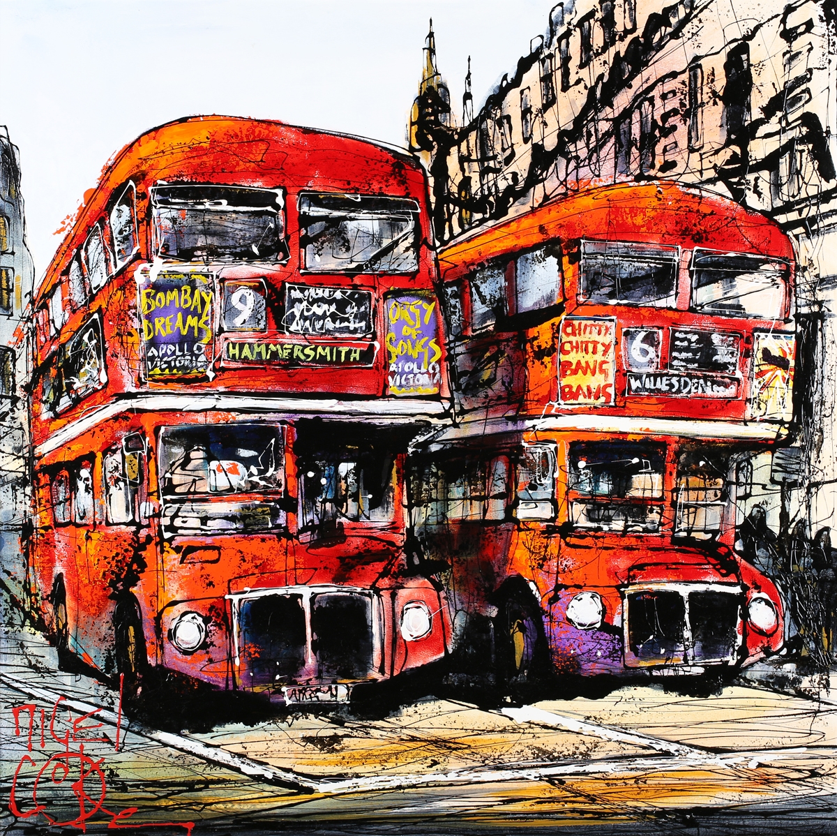 Nigel Cooke | London Buses (21st Century) | MutualArt