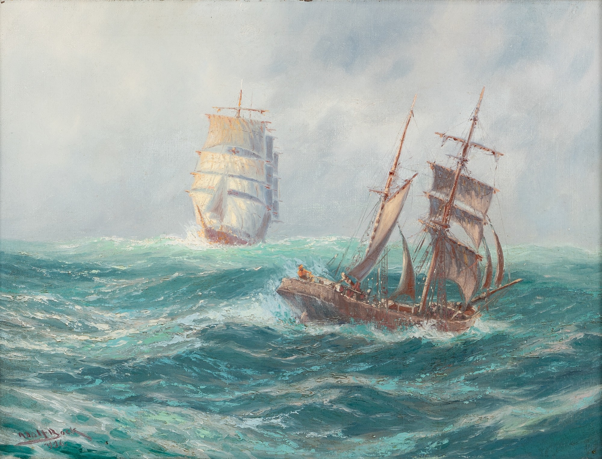 Adolf Bock | Sailing Ship (1934) | MutualArt