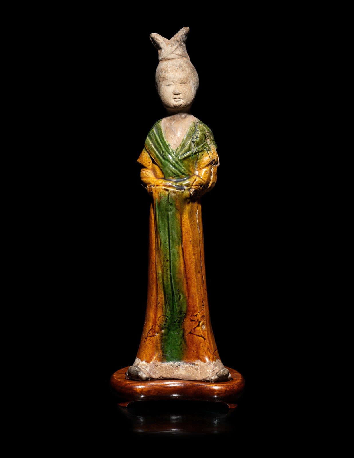 Chinese School | A Chinese Sancai-Glazed Pottery Lady | MutualArt