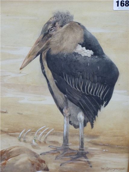 Walter Grimmond | GROTESQUE STYLE BIRD STANDING OVER SKELETAL REMAINS ...