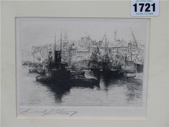 Edward J. Cherry | THE HOUSES OF PARLIAMENT; A DOCKLAND VIEW | MutualArt