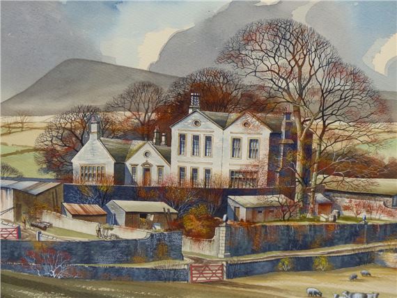 J. A. Hurley | A RURAL MANOR HOUSE AND FARMYARD | MutualArt