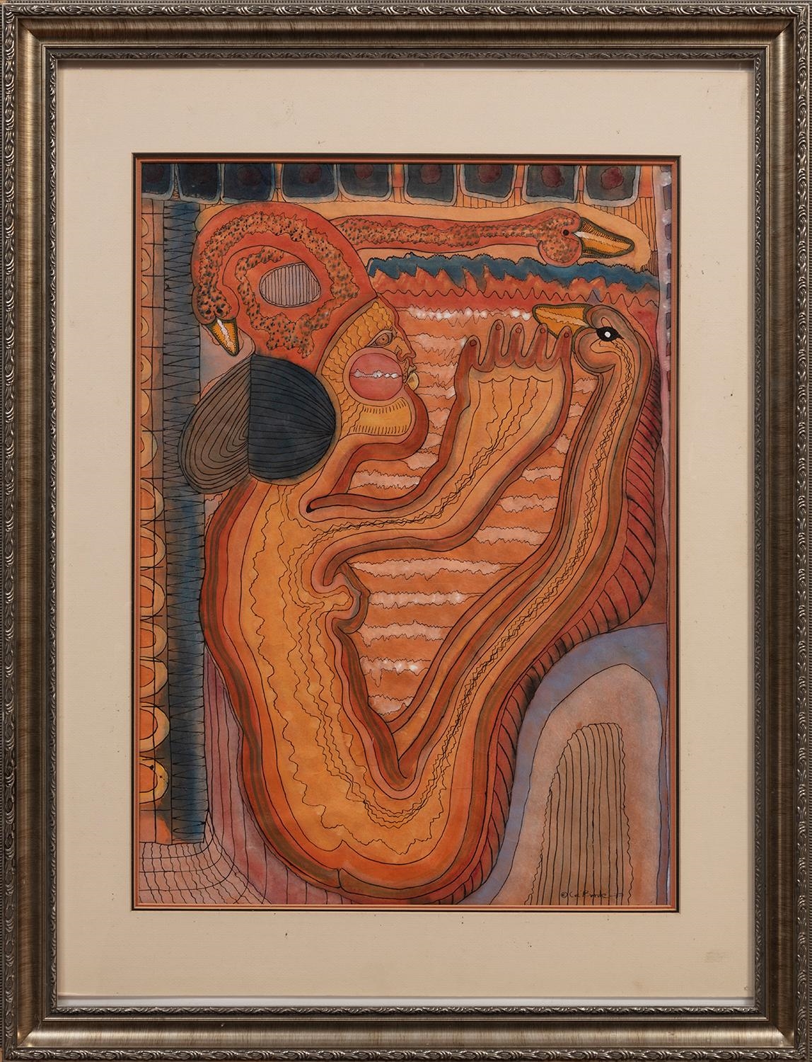 Martin LaBorde | Bodo the Magician Flying with a Cat (1992) | MutualArt