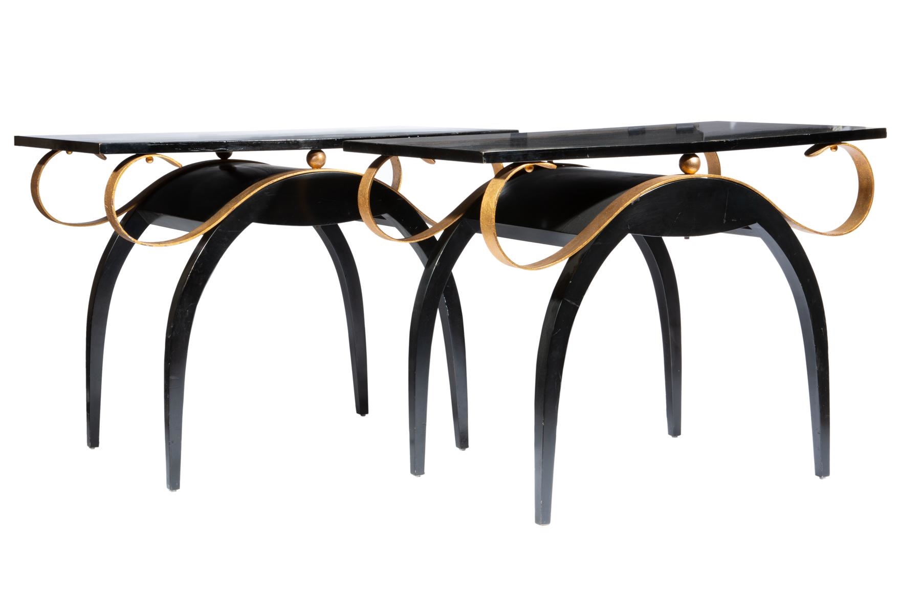 Jean Durand | French Art Moderne Wood and Metal Table Lamps (Circa 1950 ...