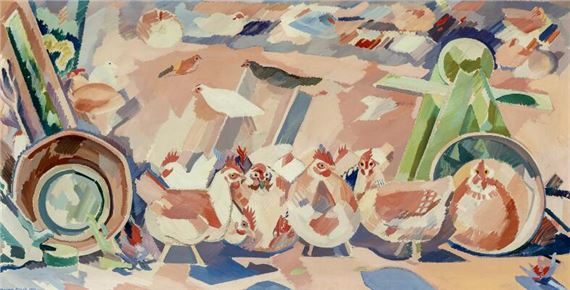 Niels William Scharff | Høns ved slibesten (1934) | MutualArt