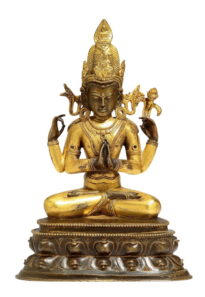 Tibetan School, 14th Century | A FIGURE OF AVALOKITESHVARA SHADAKSHARI ...