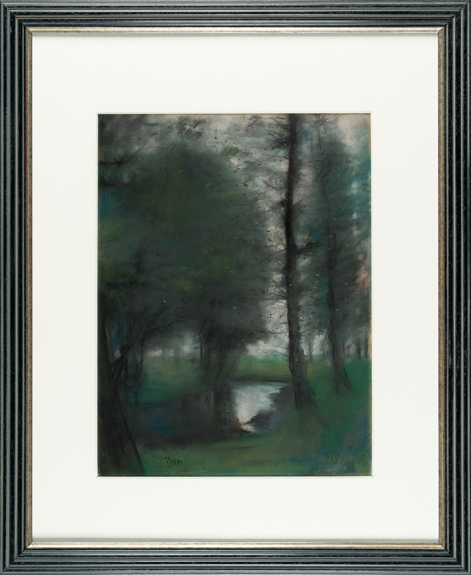 Lesser Ury | Landscape with a stream in the Mark (1894) | MutualArt