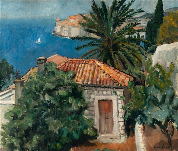 Eugen Spiro | SELBSTPORTRÄT AN DER STAFFELEI (1955) | MutualArt