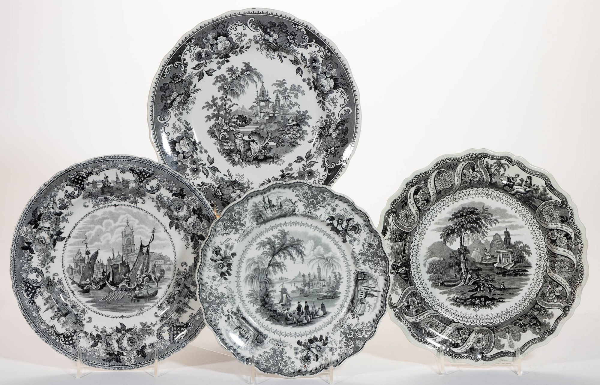 Staffordshire | STAFFORDSHIRE TRANSFER-PRINTED CERAMIC PLATES (Early ...