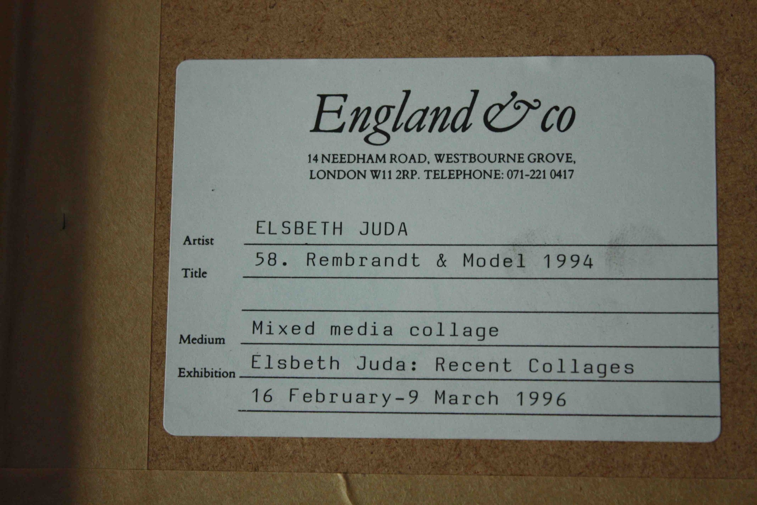 Elsbeth Juda | Rembrandt and Model 1994 | MutualArt