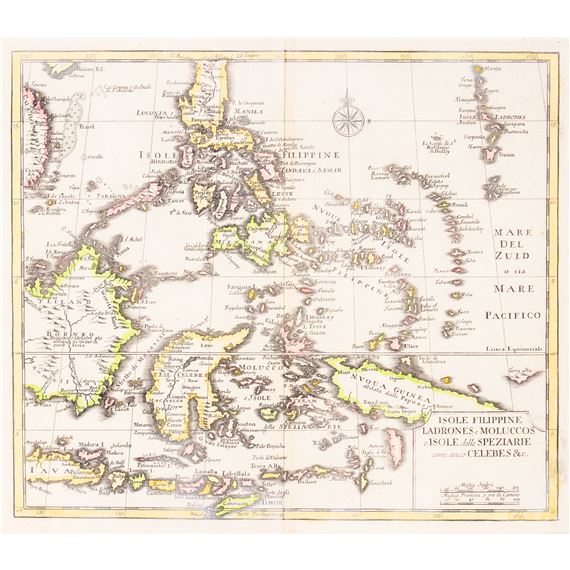 Tirion Isaak | A center-folded Albrizzi map of the Philippines and ...