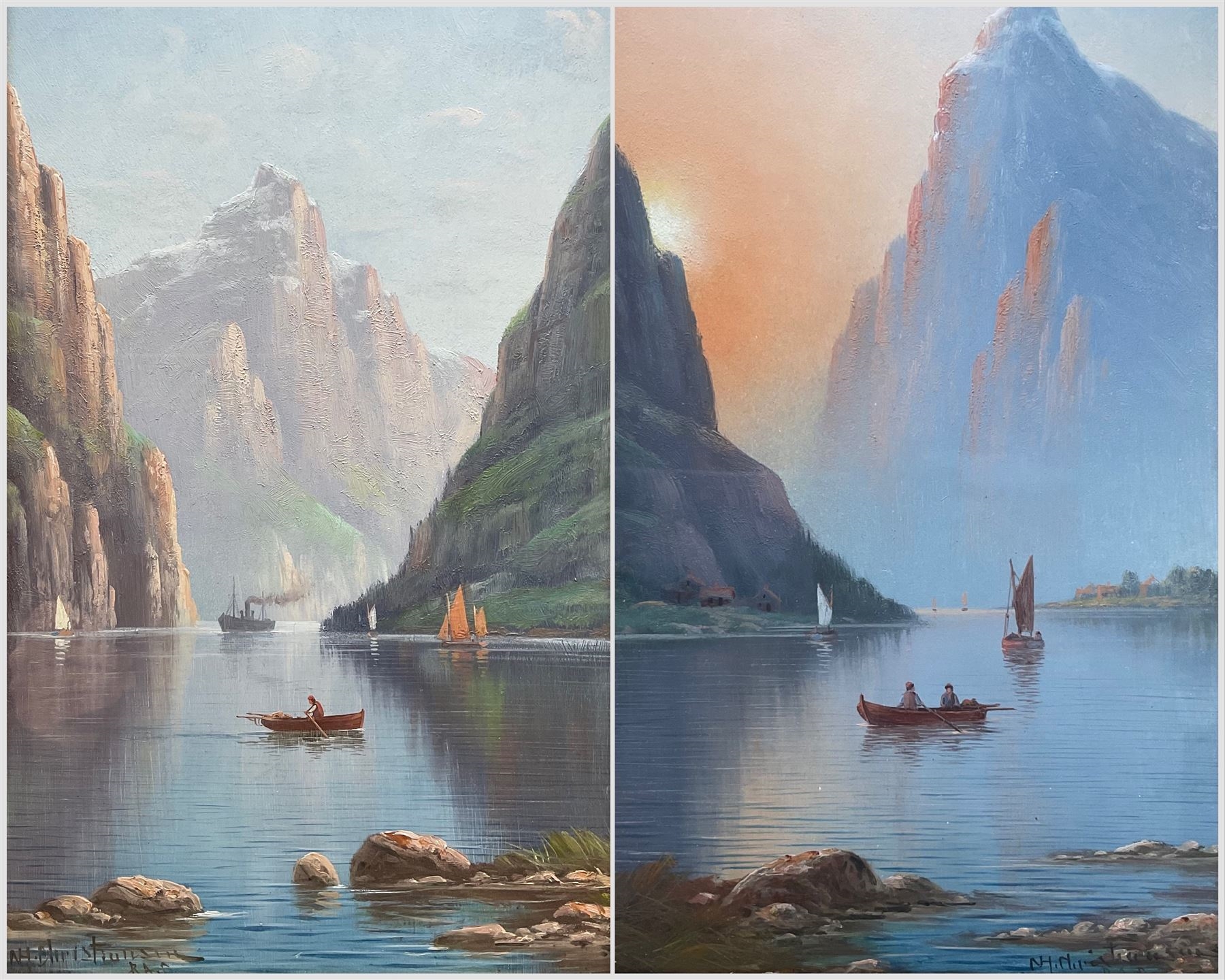 Nils Hans Christiansen | Day and Eventide on the Fjords | MutualArt