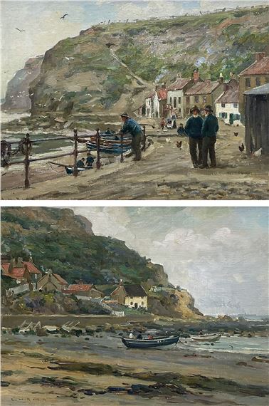Ernest Higgens Rigg | Staithes and Runswick Bay | MutualArt