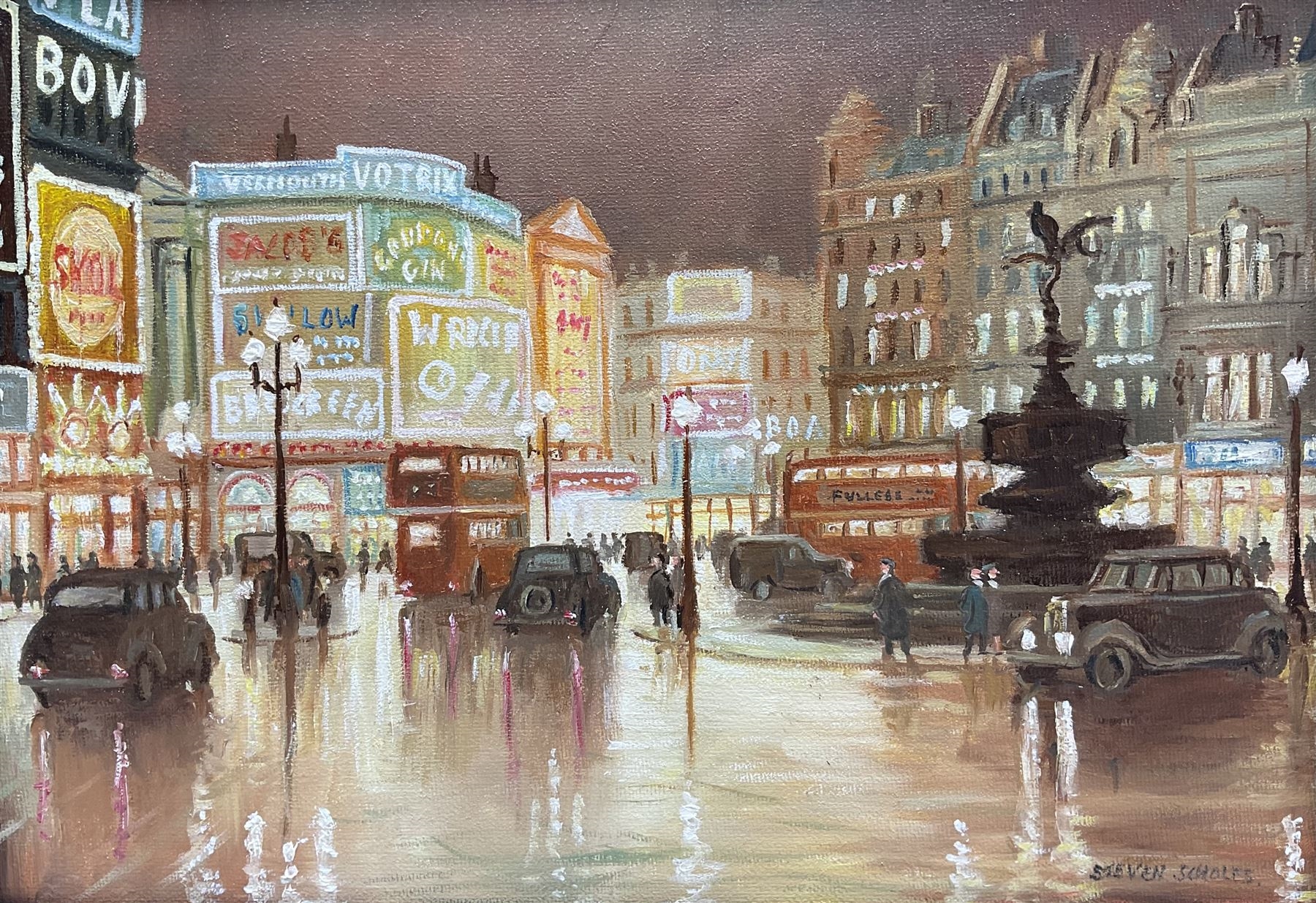 Steven Scholes | Albert Square by night | MutualArt