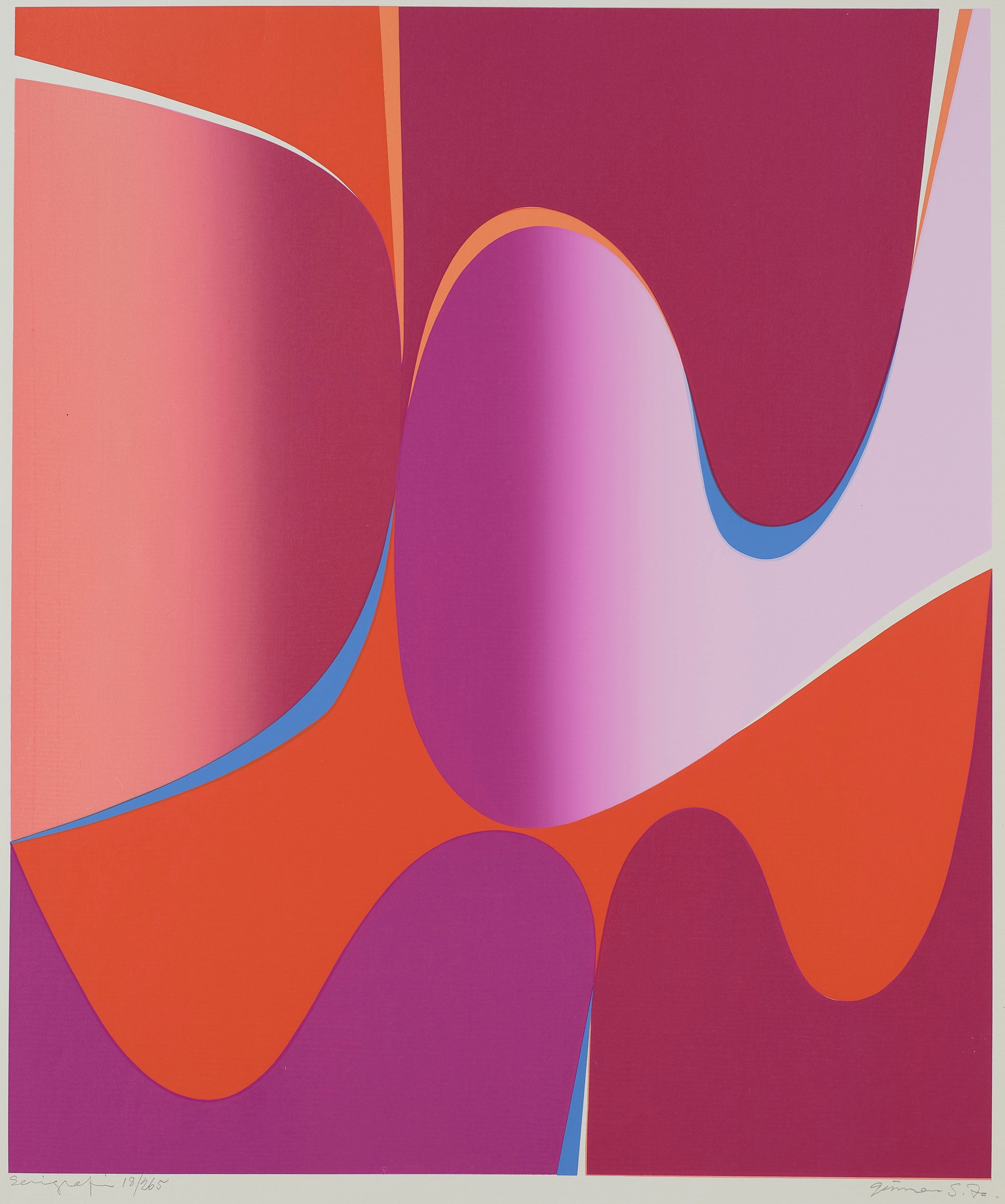 Gunnar S. Gundersen | Komposisjon i rosa (1970) | MutualArt