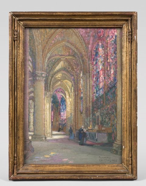 Pierre Gaston Rigaud | Interior of Chartres Cathedral (1925) | MutualArt