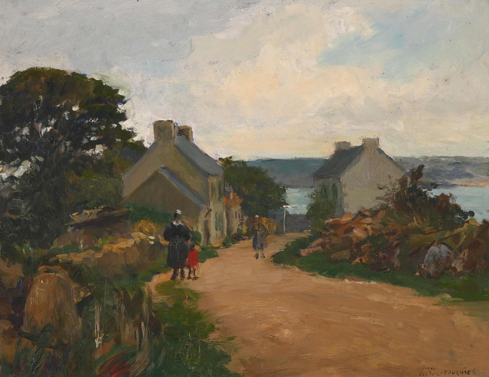 Alfred Victor Fournier | Hameau bord de mer | MutualArt