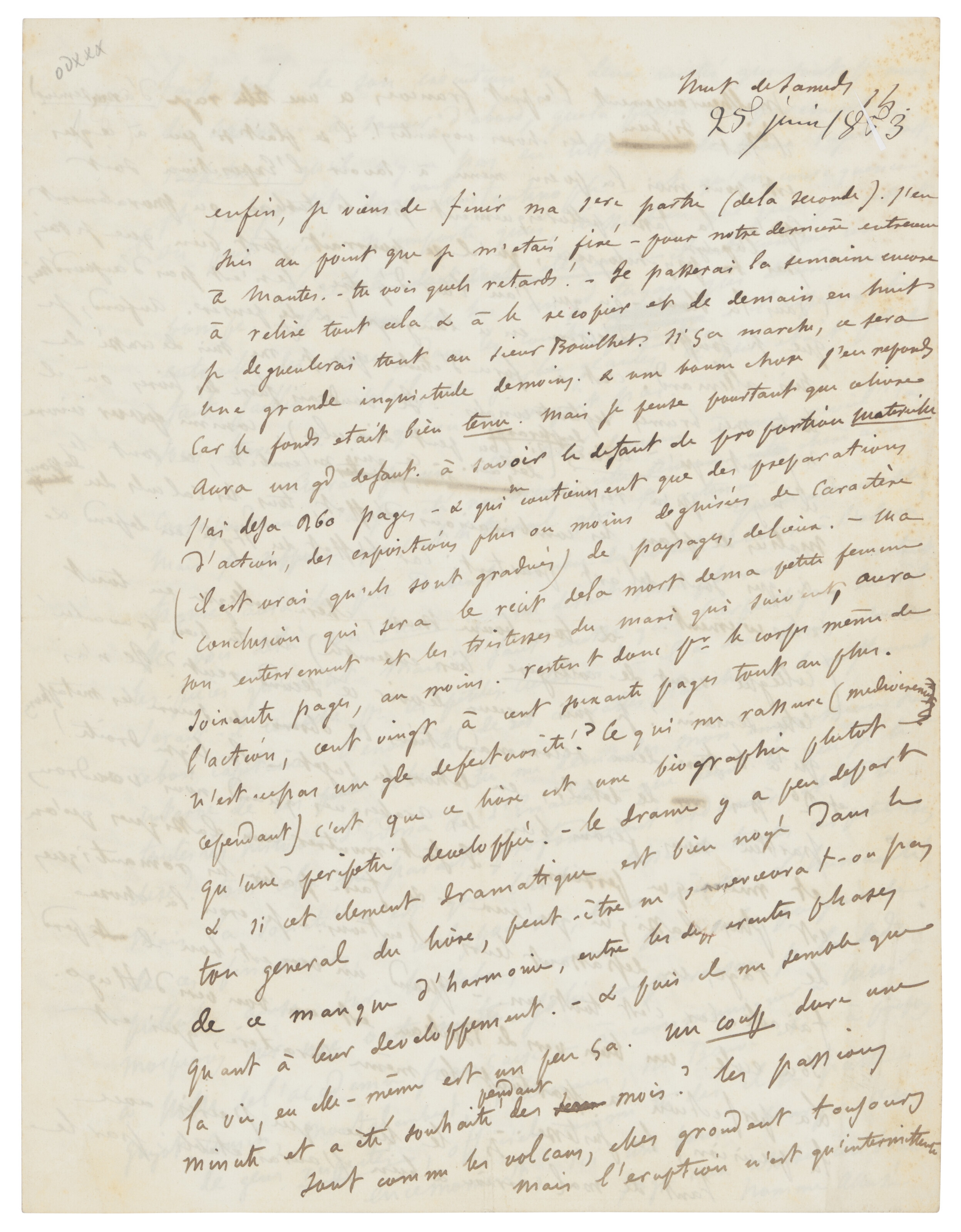 Gustave Flaubert | Autograph letter signed (with initial 'G.') to ...