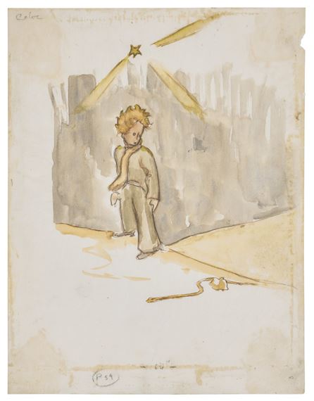 Antoine de Saint-Exupéry | An original watercolour of the Little Prince ...
