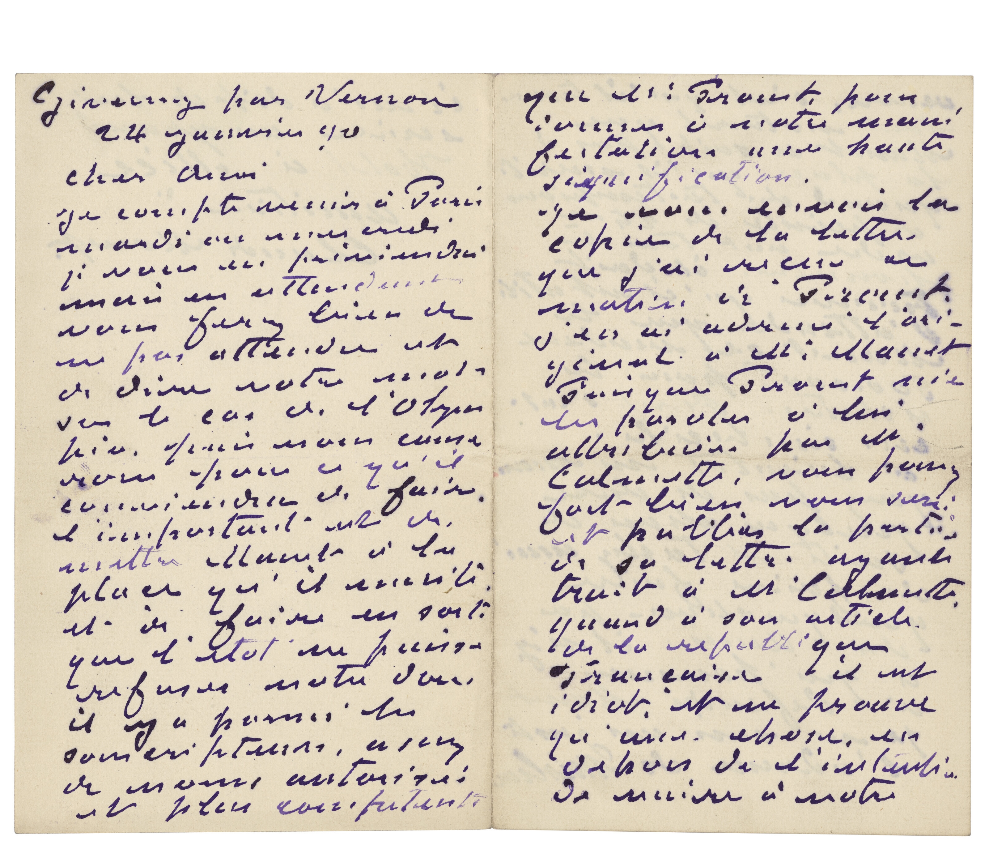 Claude Monet | Autograph letter signed ('Claude Monet') to [Gustave ...
