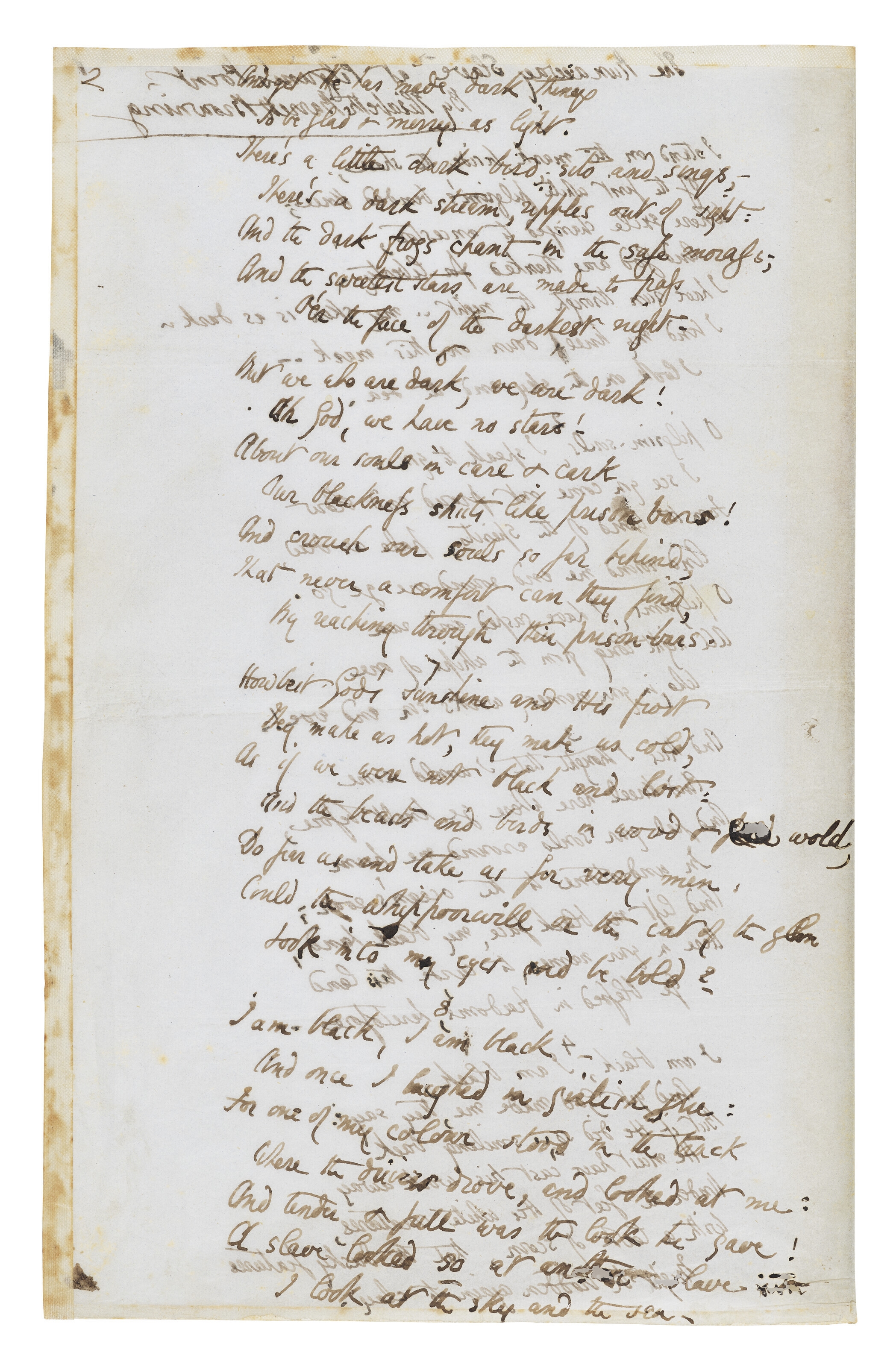 Elizabeth Barrett Browning | Autograph poetry manuscript signed, ‘The ...