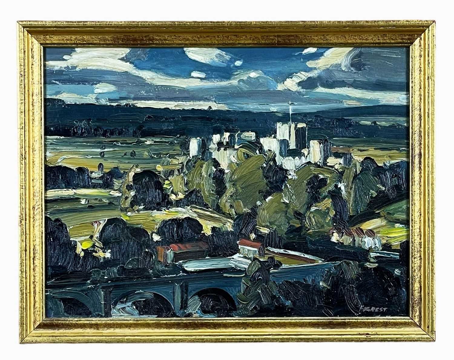 Edwin Vincent Forrest | ‡ EDWIN FORREST oil on board - castle and ...