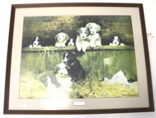 David Shepherd | A David Shepherd print 'Muffins Pups'. Framed and ...