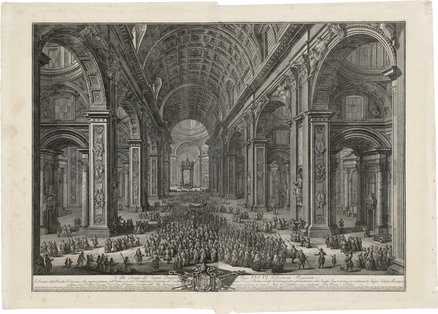 Giuseppe Vasi | Eine feierliche Prozession mit Papst Pius VI (1775 ...