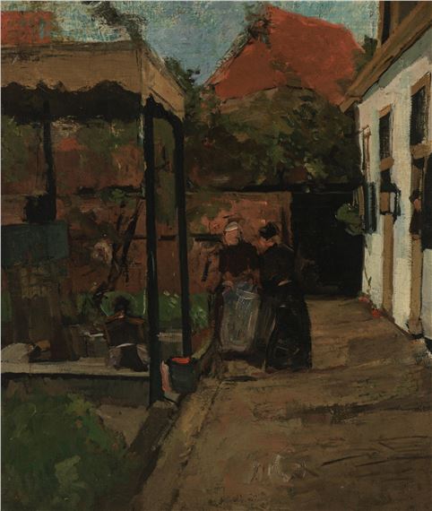 Coba Ritsema | a flower still life with roses in a glass vase | MutualArt