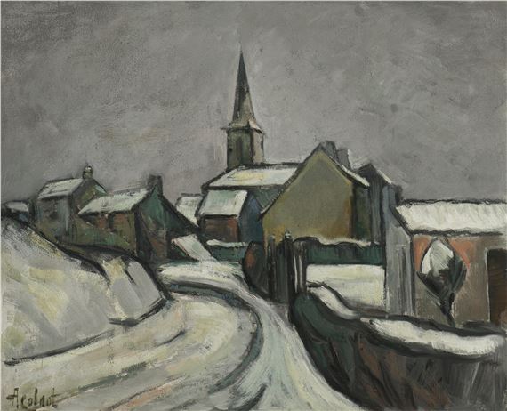 Arnout Colnot | Arnout Colnot (Dutch 1887 - 1996). A town in winter ...