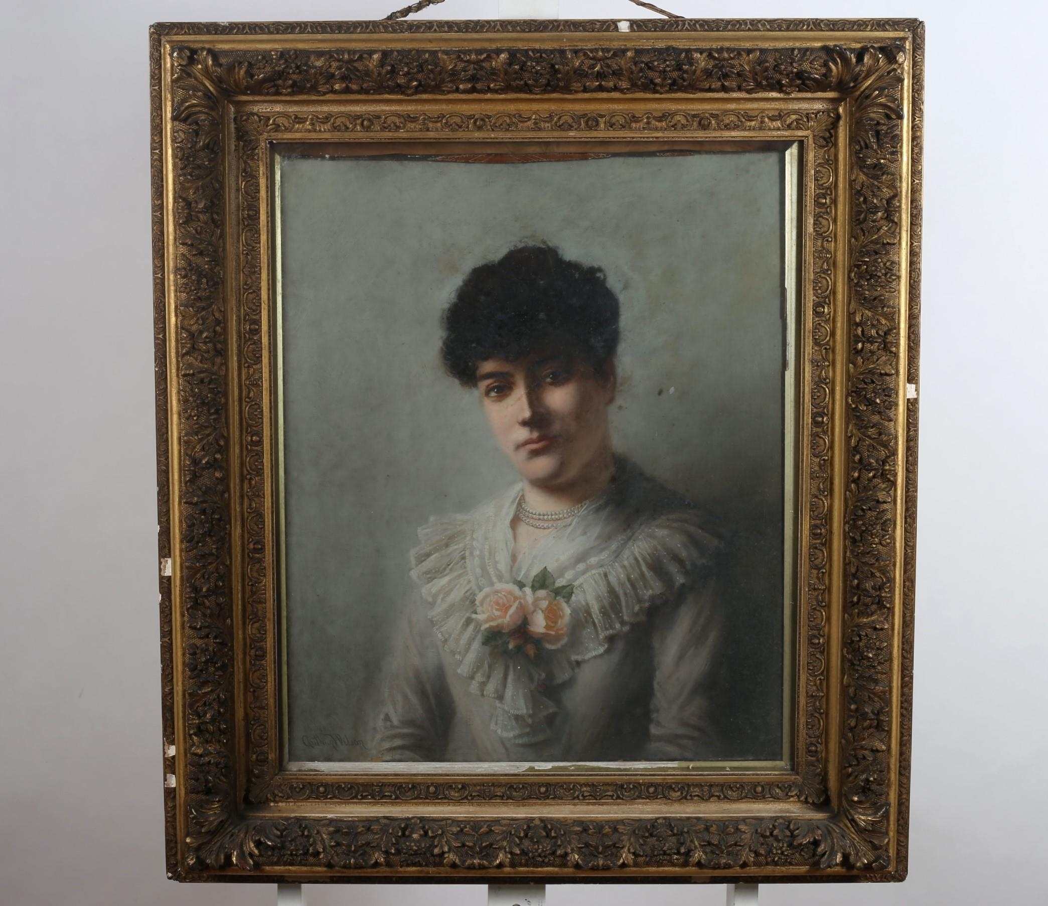 Arthur Wilson | Head and Shoulder Portrait of a Lady with Ruffed Collar ...