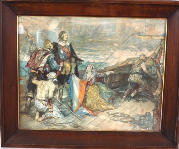 John Henry Amschewitz | THE ARRIVAL OF JAN VAN RIEBEECK AT THE CAPE ...