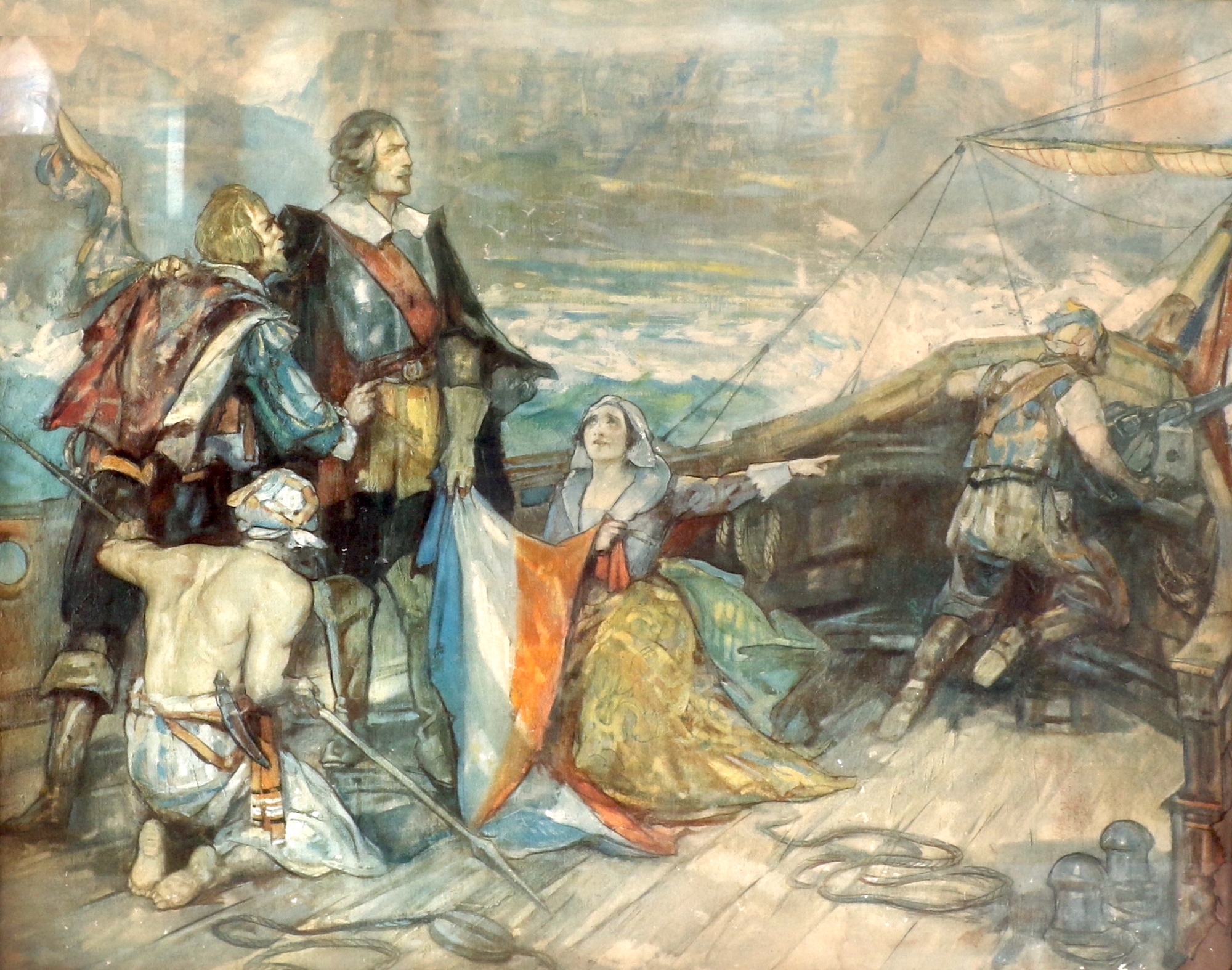 John Henry Amschewitz | THE ARRIVAL OF JAN VAN RIEBEECK AT THE CAPE ...