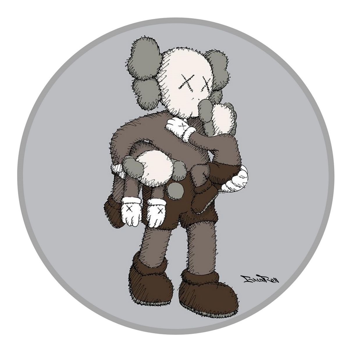 Brain Roy | Round After Kaws baby | MutualArt