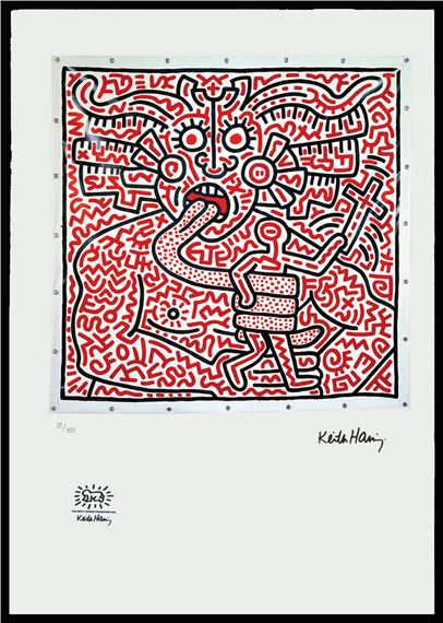 Keith Haring | Red King, 1983 (1983) | MutualArt