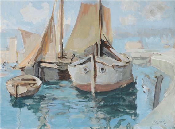 Emil Rizek | A Man Crossing a Bamboo Bridge, Bandung (Circa 1933 ...