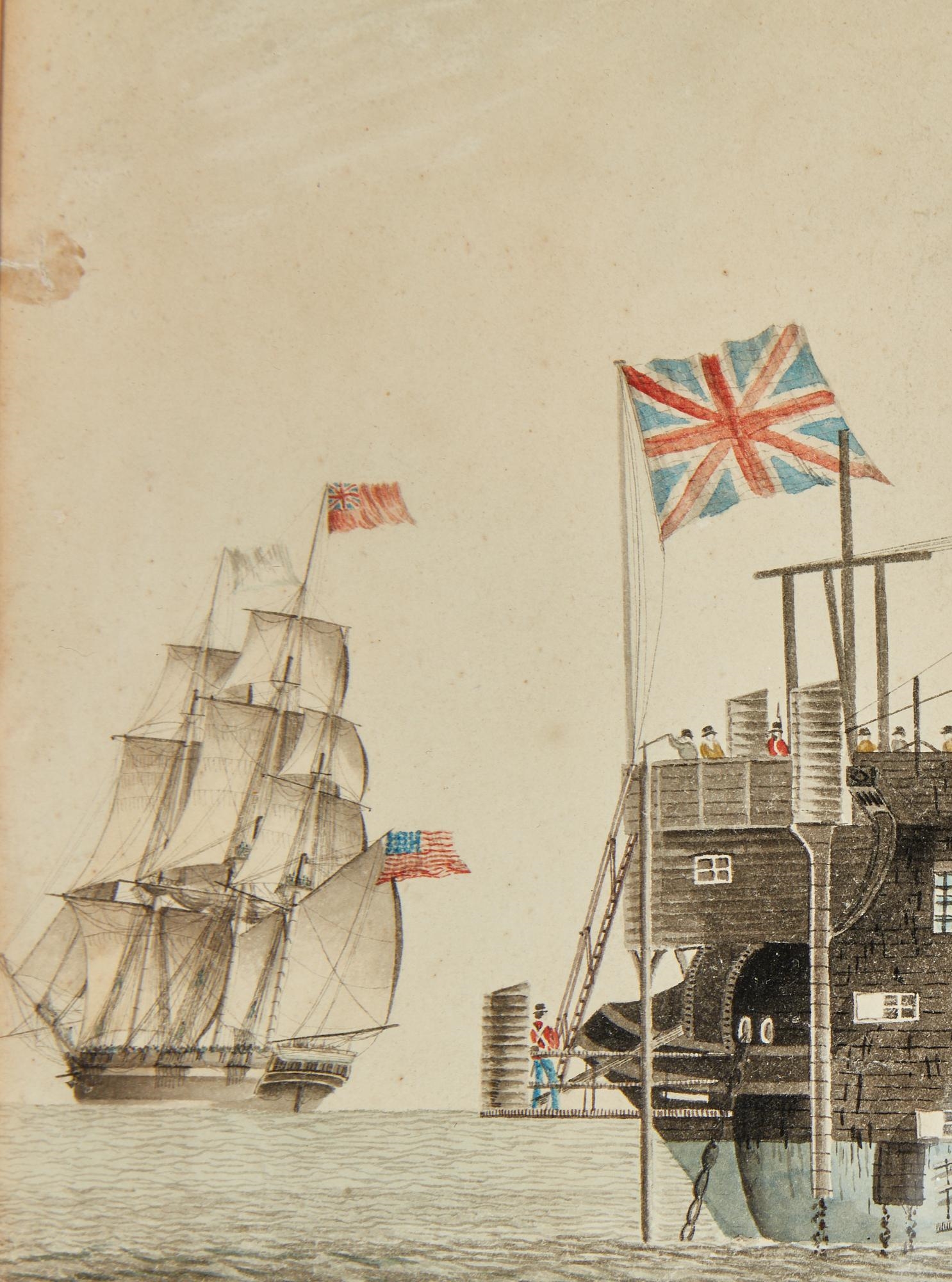 English School, 19th Century | View of His Majesty's Prison Ship Canada ...