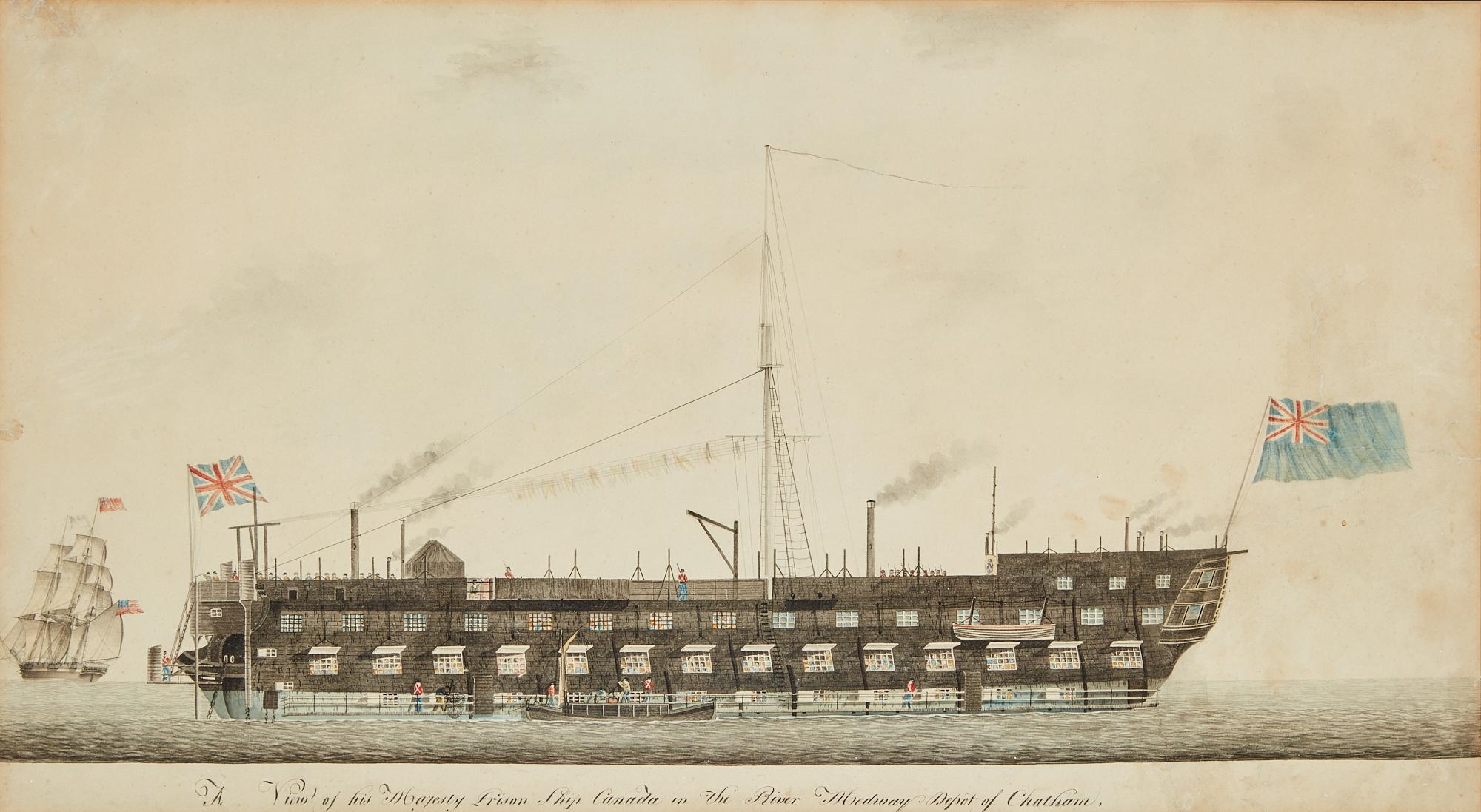 English School, 19th Century | View of His Majesty's Prison Ship Canada ...