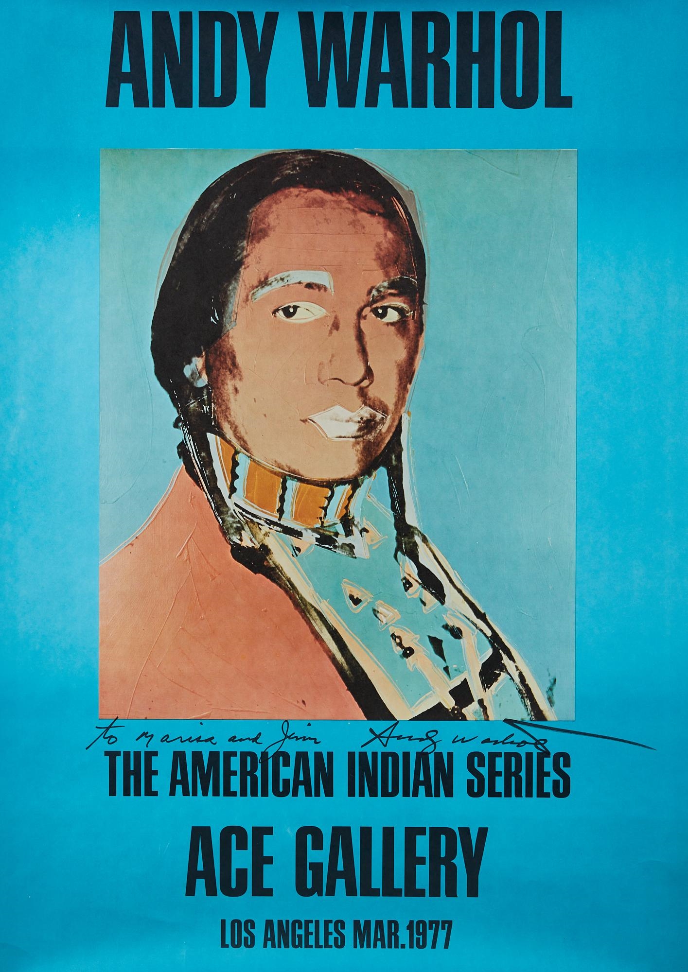 Andy Warhol | The American Indian Series, Ace Gallery Poster, 1976 ...