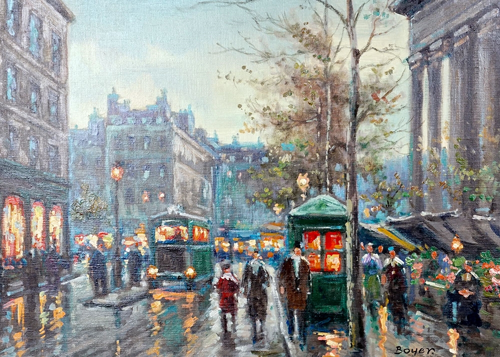 Emile Boyer | Emile (1877-1948) Boulevard in Paris Oil on canvas Signed ...