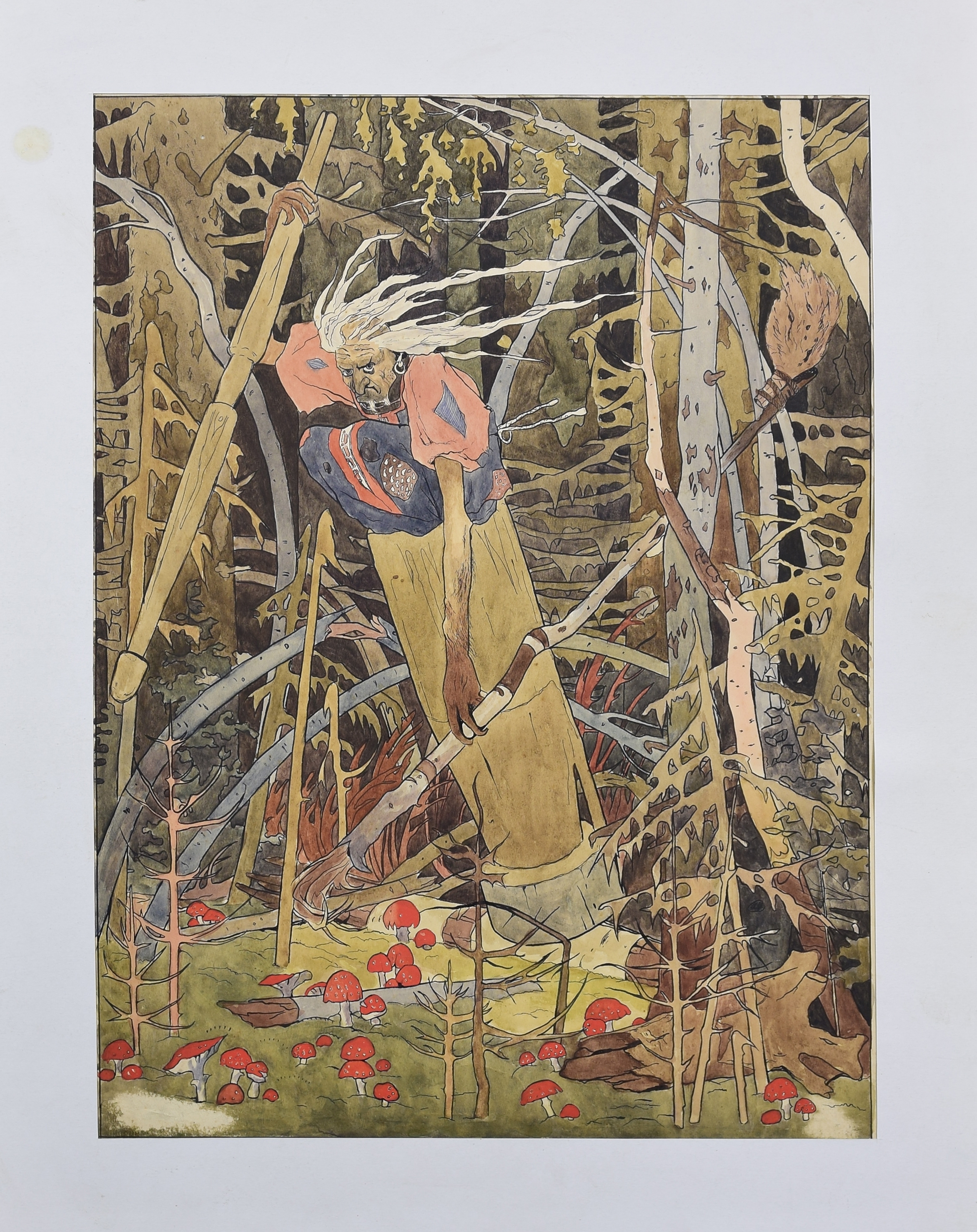 Ivan Iakovlevitch Bilibine | Baba Jaga (1902) | MutualArt