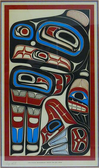 Tony Hunt | Tony Hunt ''Kwa-Giulth Thunderbird Design for Box Drum ...