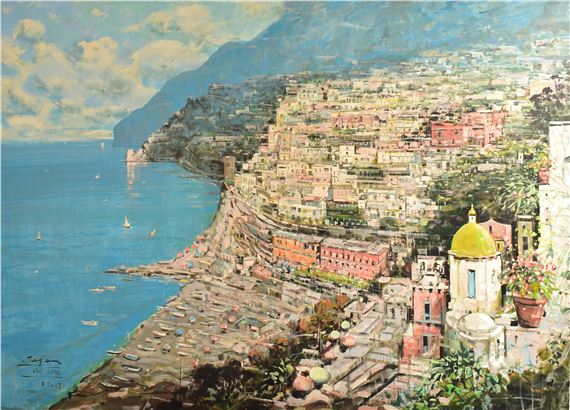 Mario Sanzone | MARIO SANZONE (B. 1946) - POSITANO - 2008 (2008 ...
