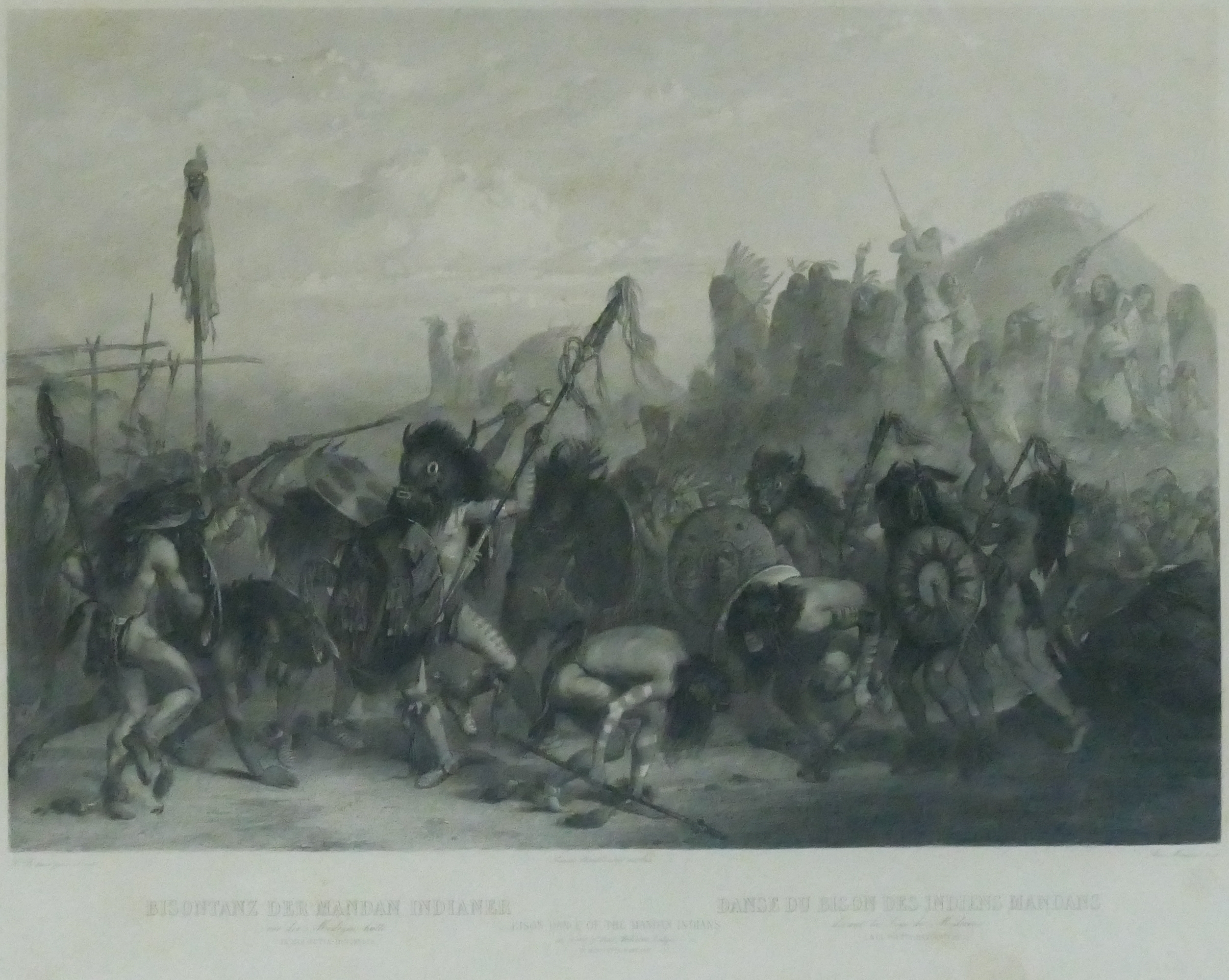 Karl Bodmer | Antique Karl Bodmer ''Bison-Dance of the Mandan Indians ...