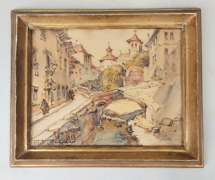 Hermann Edouard Wagner | The Rio Dauro in Granada (2023) | MutualArt