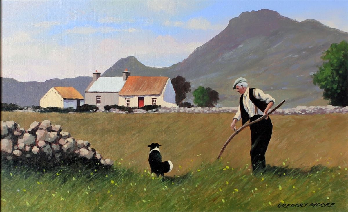Gregory Moore | Cutting the Meadow Grass | MutualArt
